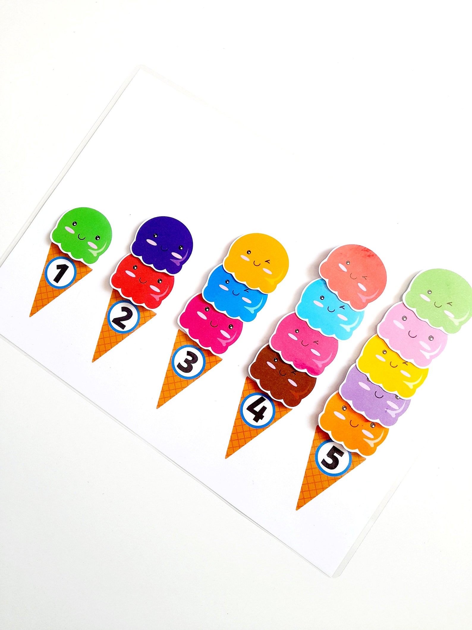 Ice Cream Counting Activity and Busy Book for Toddlers - Etsy