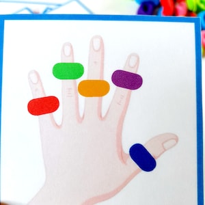 Finger Activity With Hair Ties, Fine Motor Skills, Homeschool Worksheet ...