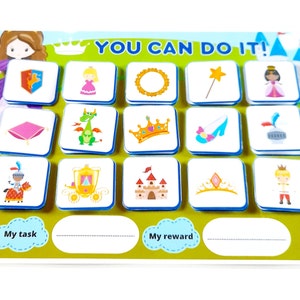 Princess Reward Chart, Printable Behavior Chart, Responsibility Chart ...