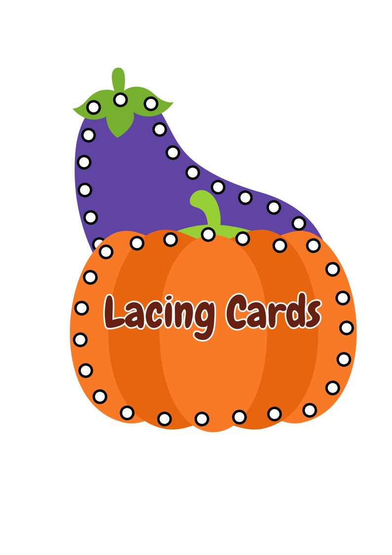 Fruits and Vegetables Lacing Activity, Toddler Lacing Practice ...