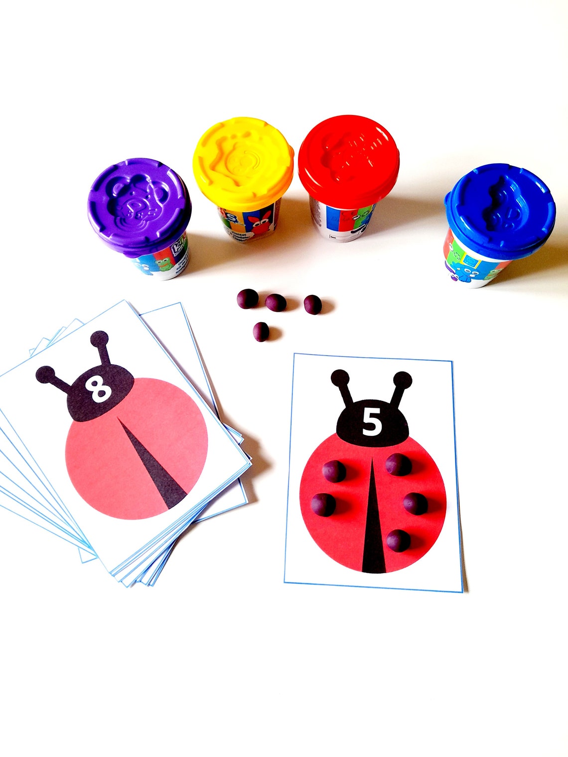 Play Dough Activity Mats, to Count 1 to 10, Kindergarten Worksheets ...