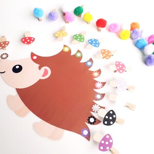 Hedgehog Color Activity, Fine Motor Skills, Color Matching Game ...