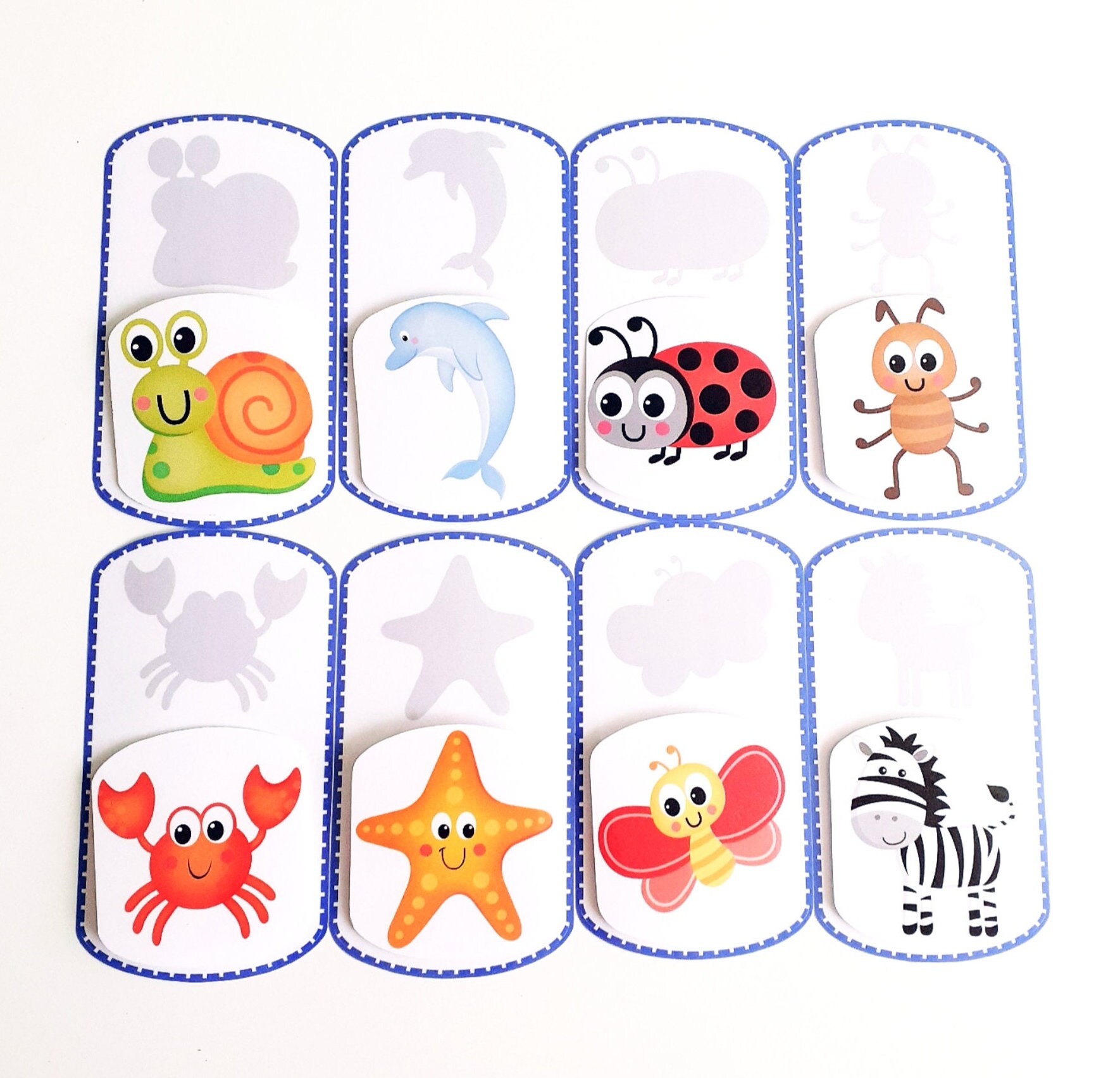 Animal Shadow, Animal Matching, Animal Silhouette, Home School ...