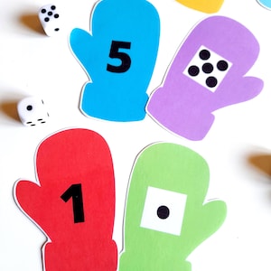 Mitten Counting Activity, Kindergarten Worksheets, Learn to Count 1 to ...