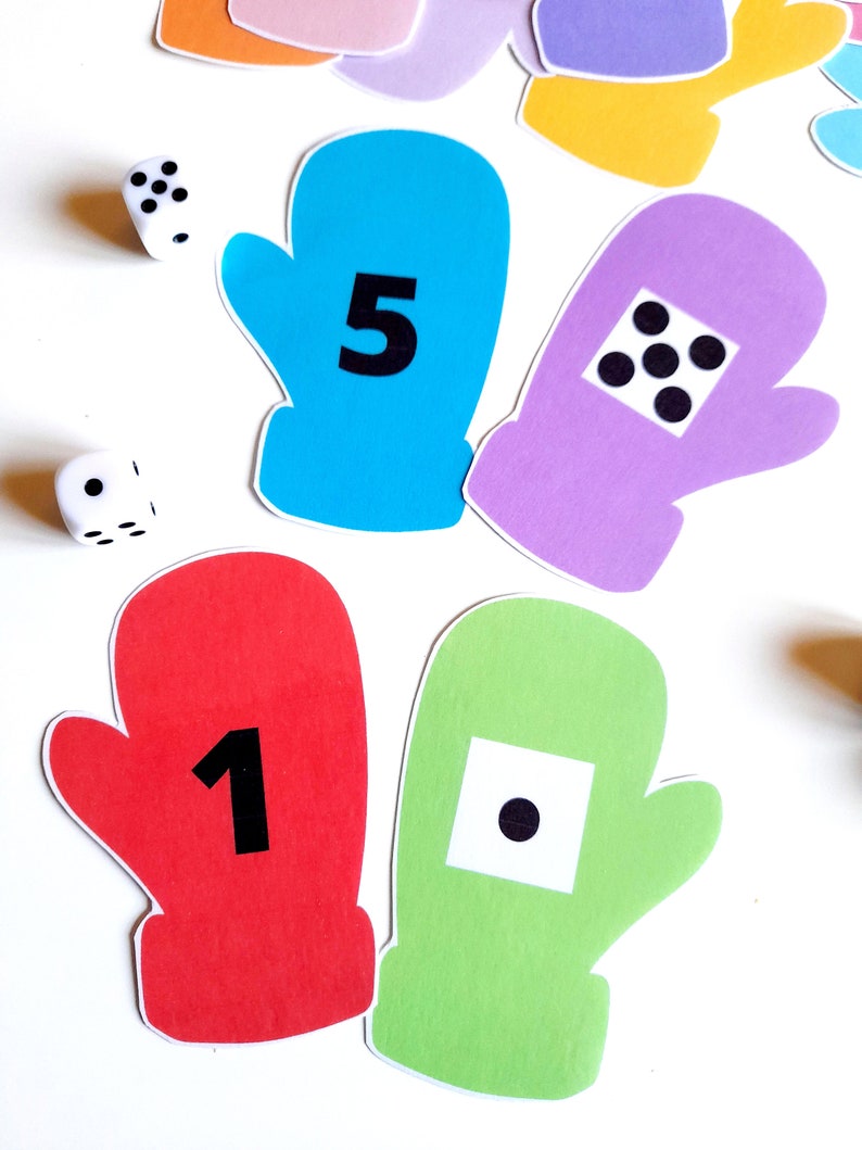 Mitten Counting Activity, Kindergarten Worksheets, Learn to Count 1 to ...