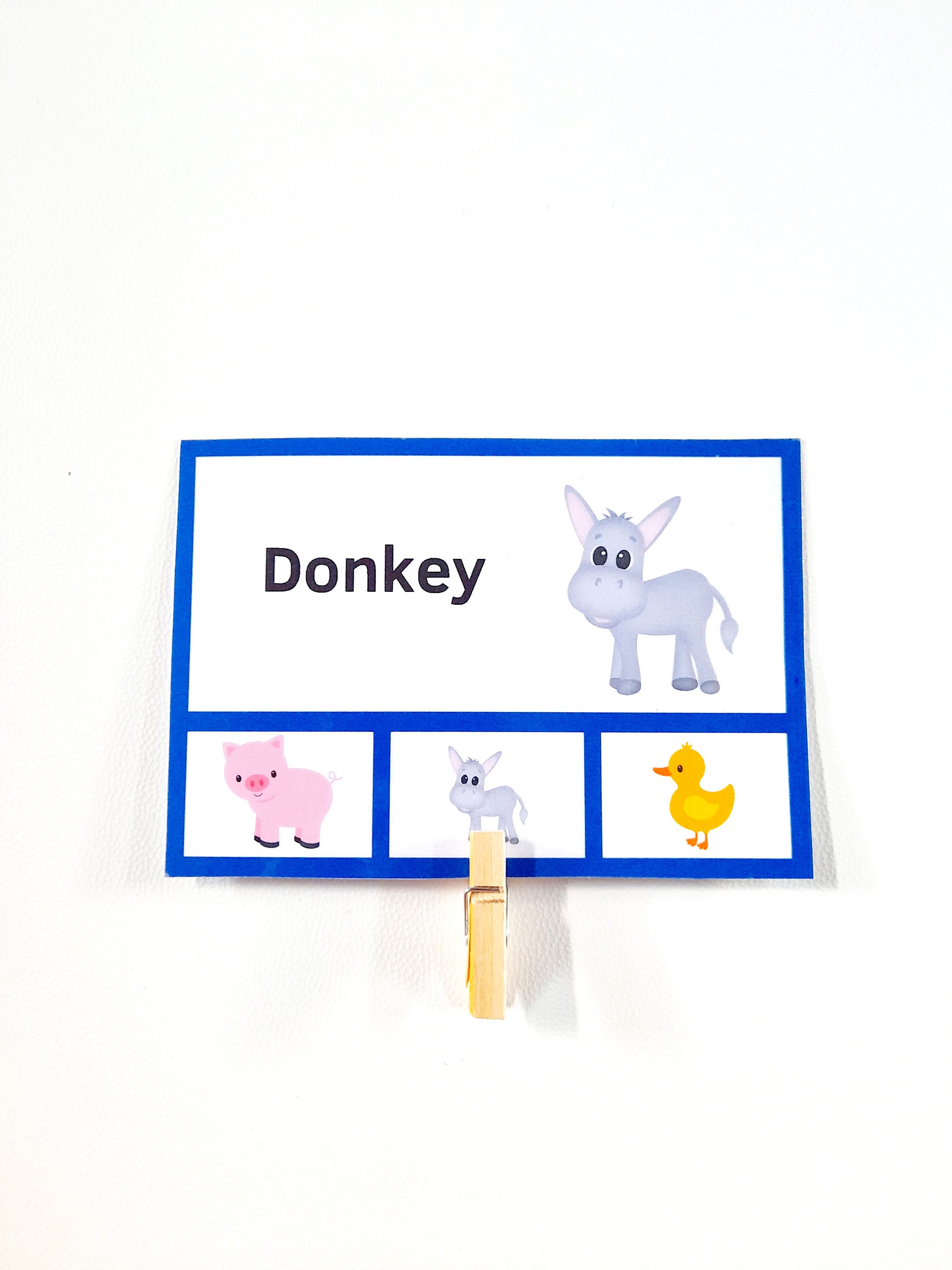Matching Farm Animals Flash Cards Memory Game Printable - Etsy