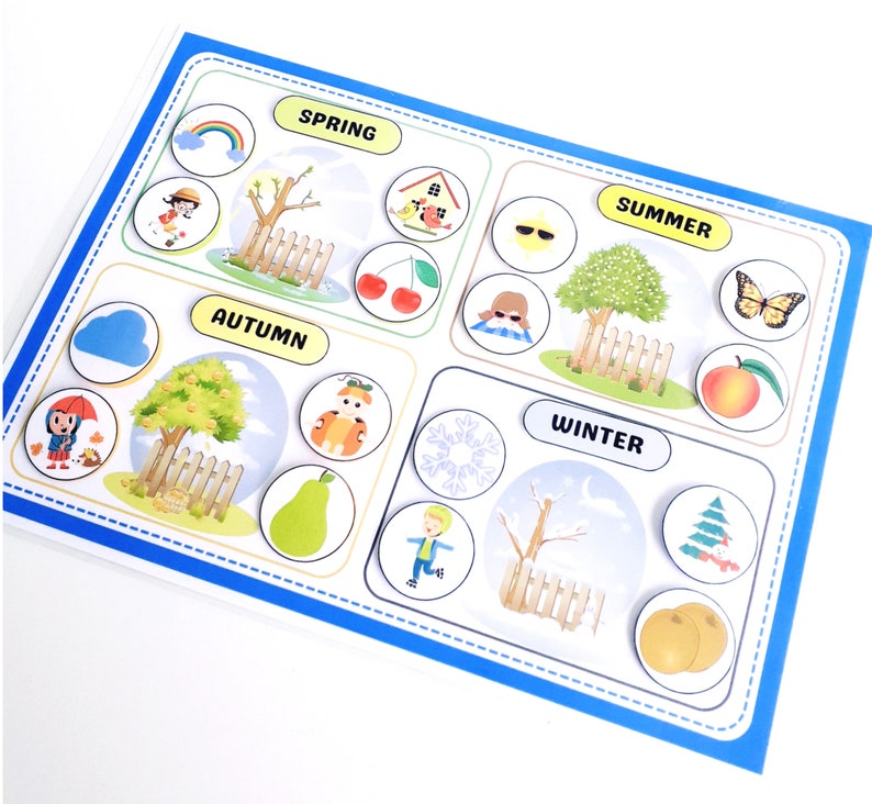 Match the Season, Printable Seasons Activity, Sort by Season ...