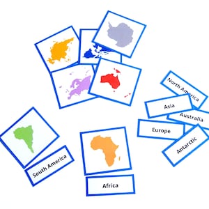 Continents and Oceans, Geography Worksheet, Printables Homeschool ...