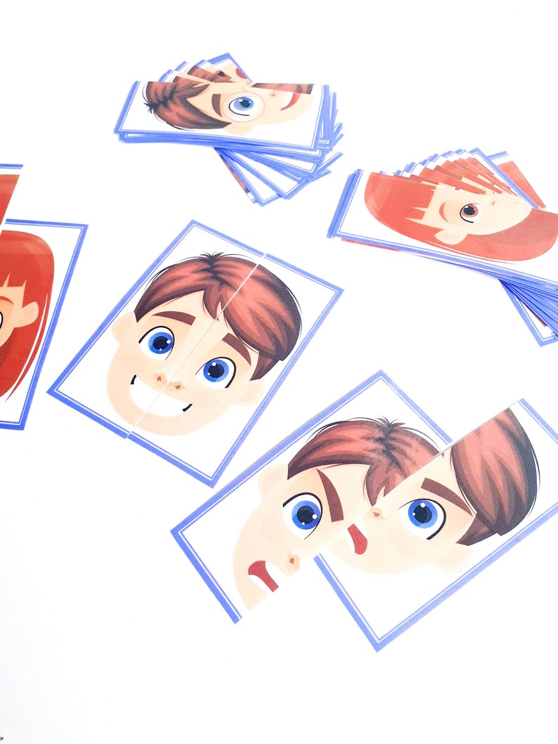 Emotion Flashcards, Feelings Flash Cards, Puzzles - Etsy