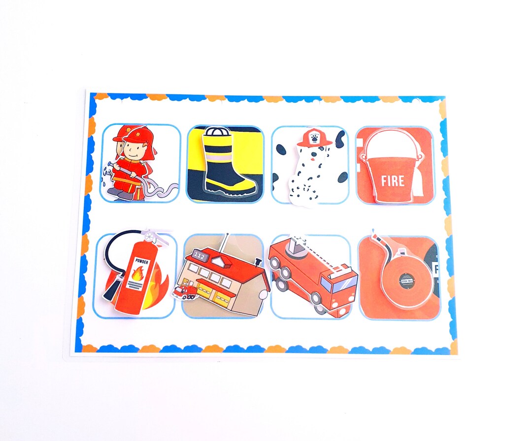 Firefighter Pattern Matching Puzzle Activity, Firefighter Matching ...
