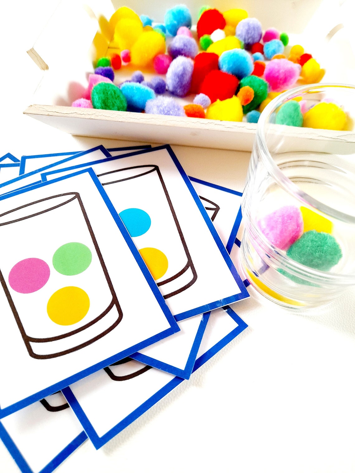 Color Activity With Pompoms and Fine Motor Activities for - Etsy
