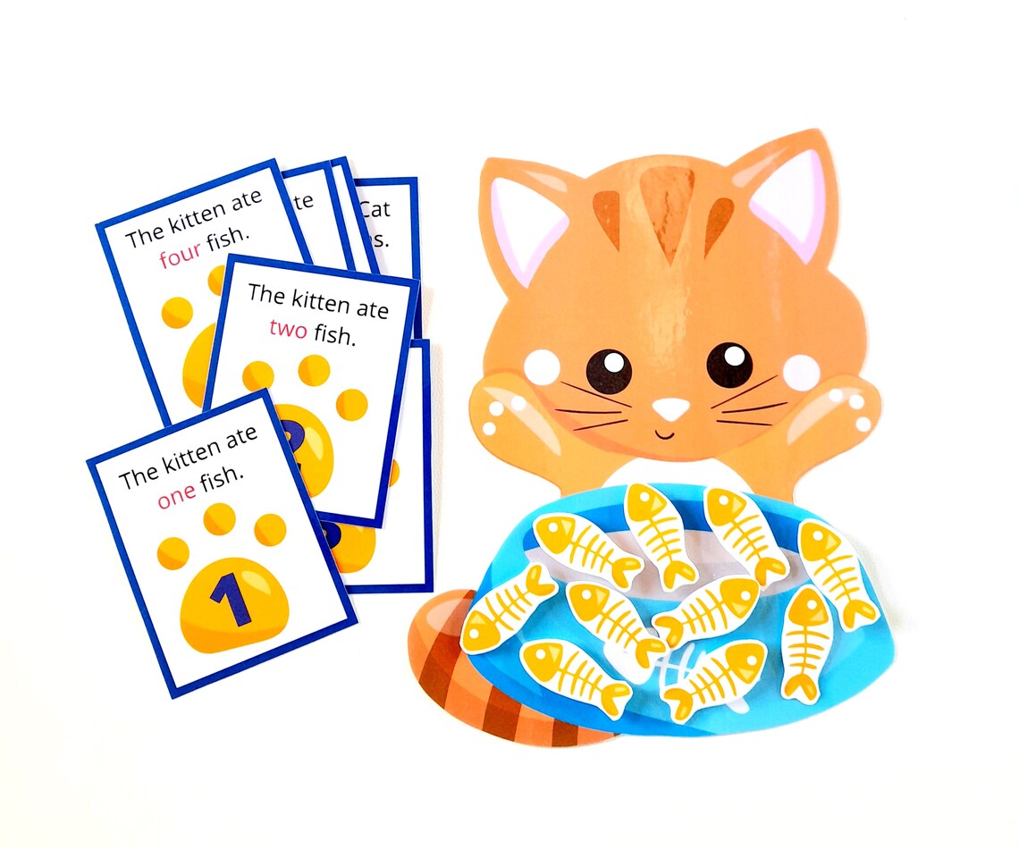 Kitten Counting Activity Numbers 1 to 10 Count for Kids - Etsy