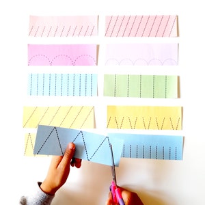 Scissor Skills Exercices, Printable Scissor Practice Sheets - Etsy