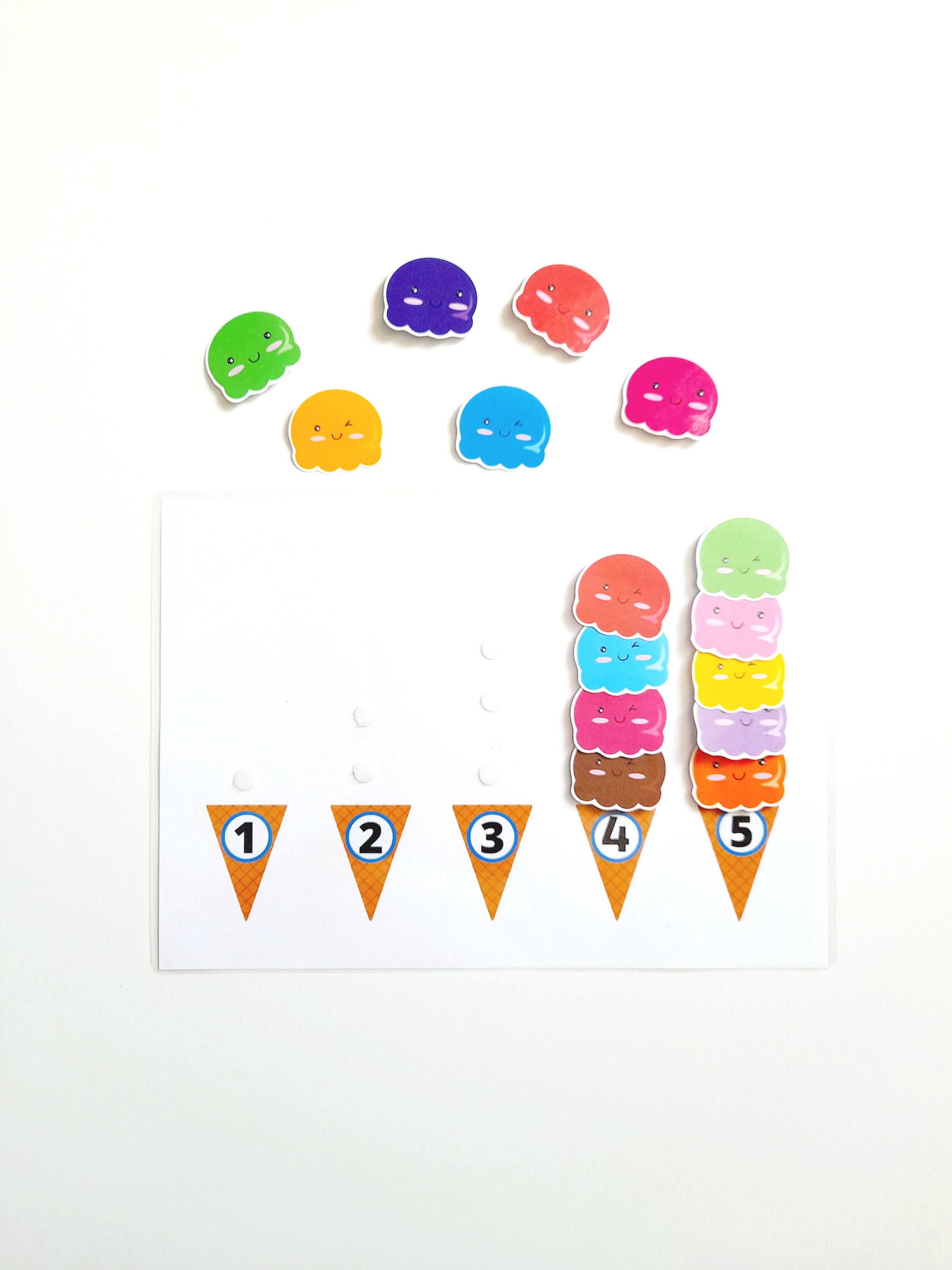Ice Cream Counting Activity and Busy Book for Toddlers - Etsy