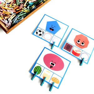 Shape Flash Cards Shape Matching Worksheet Shape Matching - Etsy