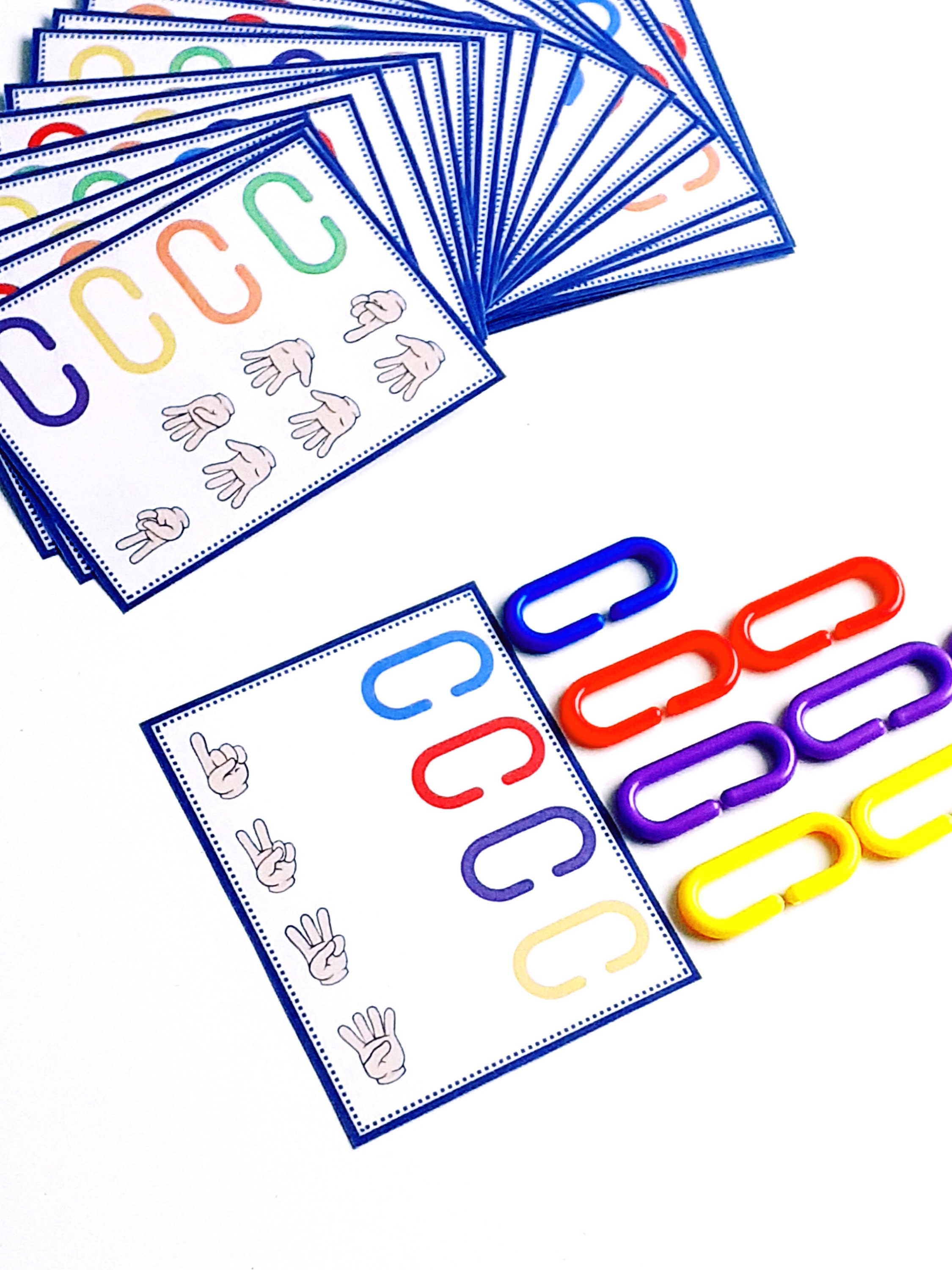 Chains Counting Activity, Counting Toys for Toddlers - Etsy