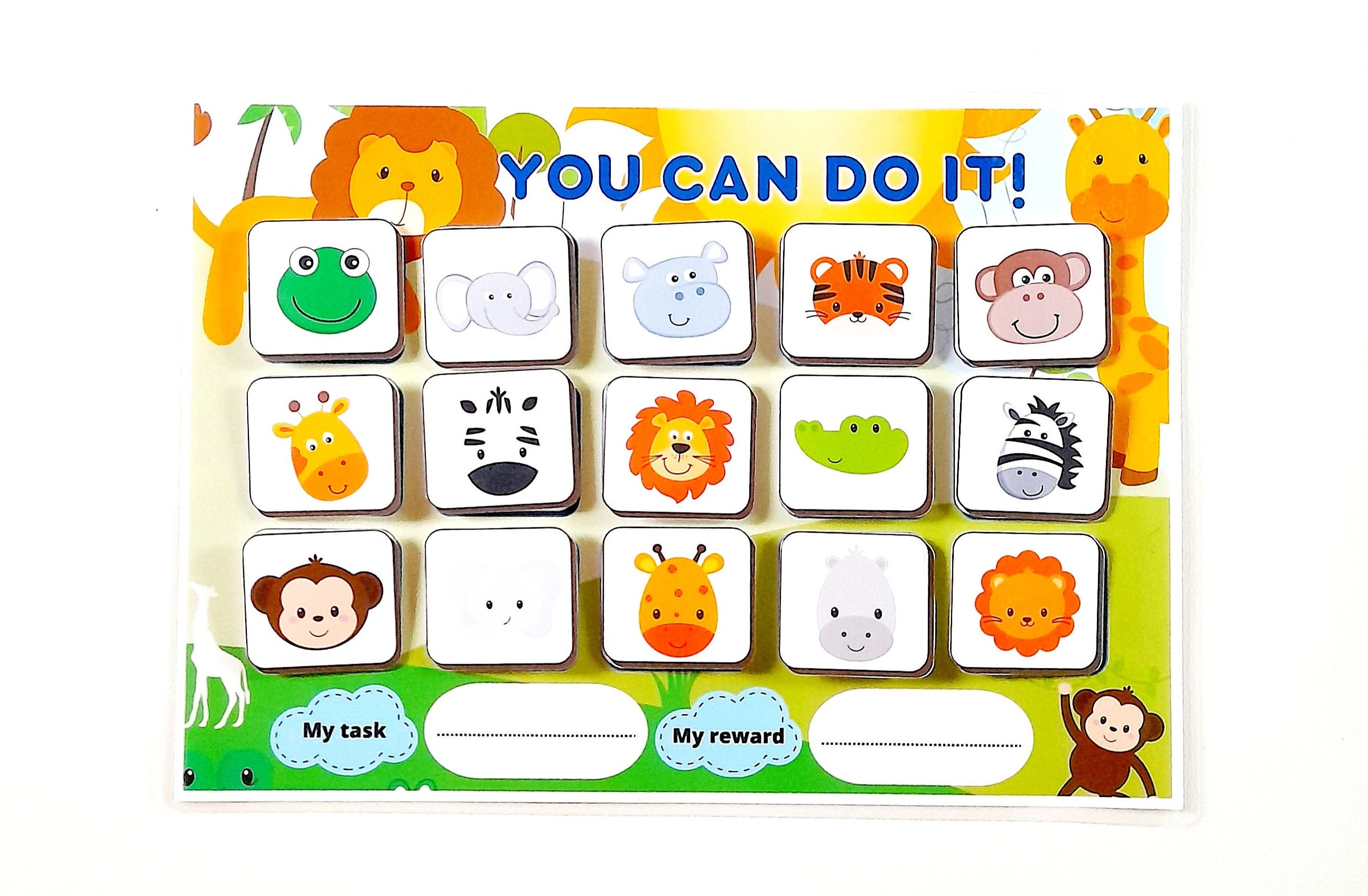 Safari Reward Chart, Printable Behavior Chart, Responsibility Chart ...