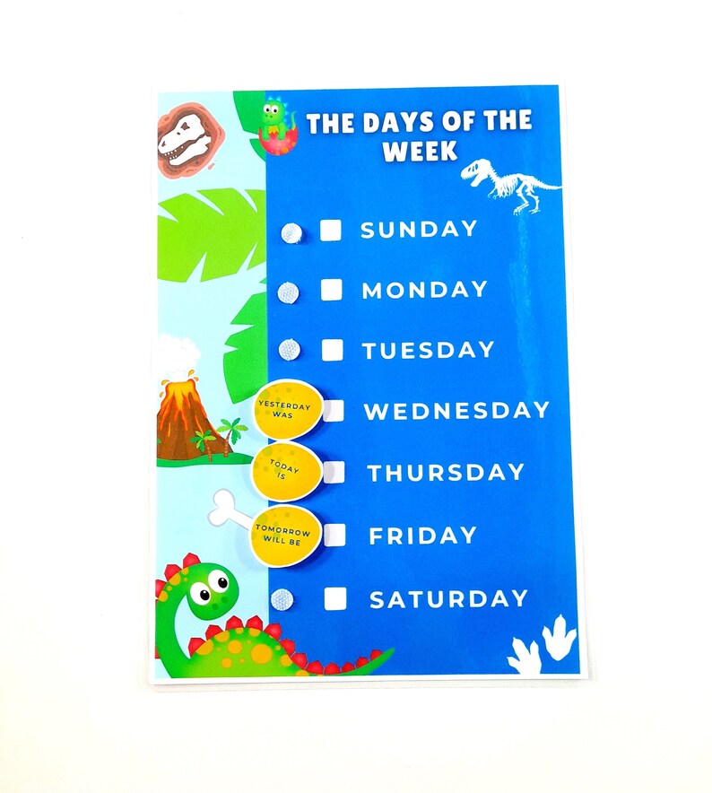 Calendar the Days of the Week, Dinosaur Calendar, Printable Home School ...