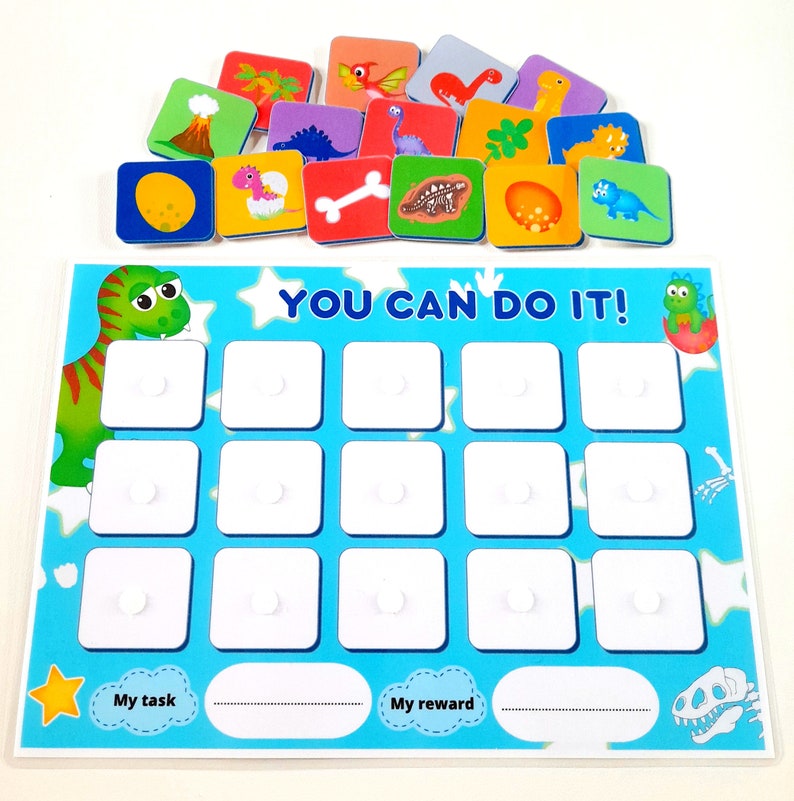 Dinosaur Reward Chart Printable Behavior Chart - Etsy