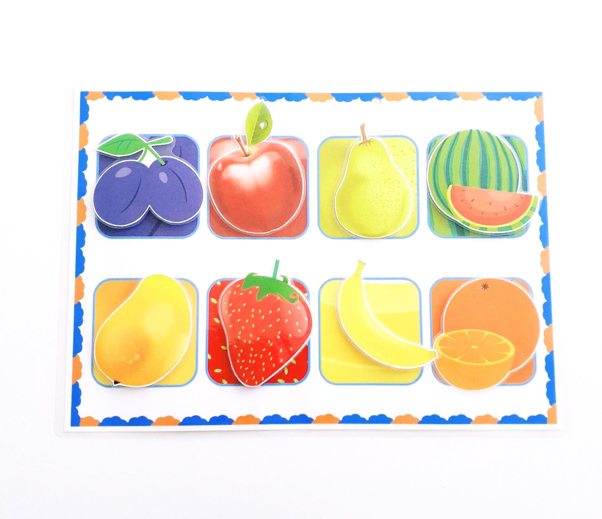 Fruit Matching Game, Fine Motor Skills - Etsy