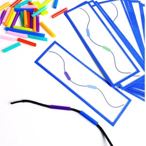 Straw Threading Repeating Pattern Activity and Fine Motor Skills for ...