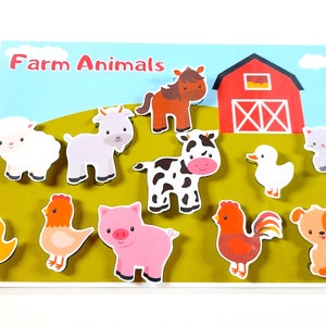 Animal Matching Game, Farm Animal Matching , Memory Game, Printable ...