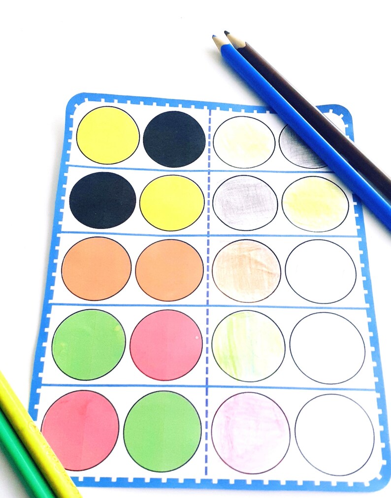 Color Matching Game, Fine Motor Skills - Etsy