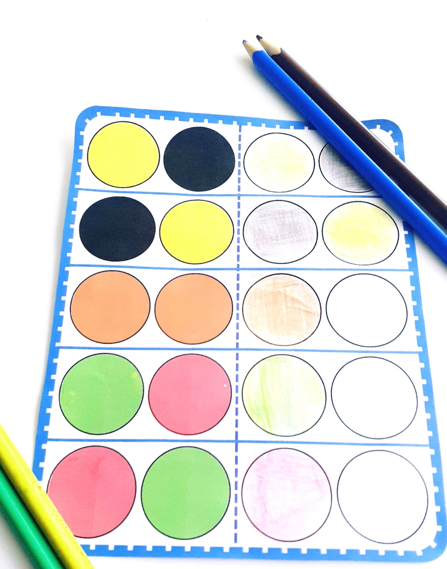 Color Matching Game, Fine Motor Skills - Etsy