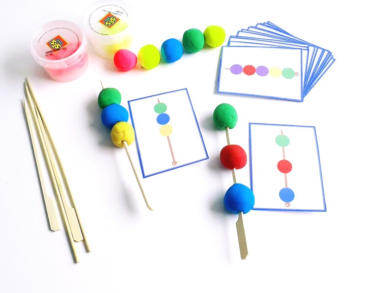 Play Dough Sequences Pattern Activity With Play Dough fine - Etsy