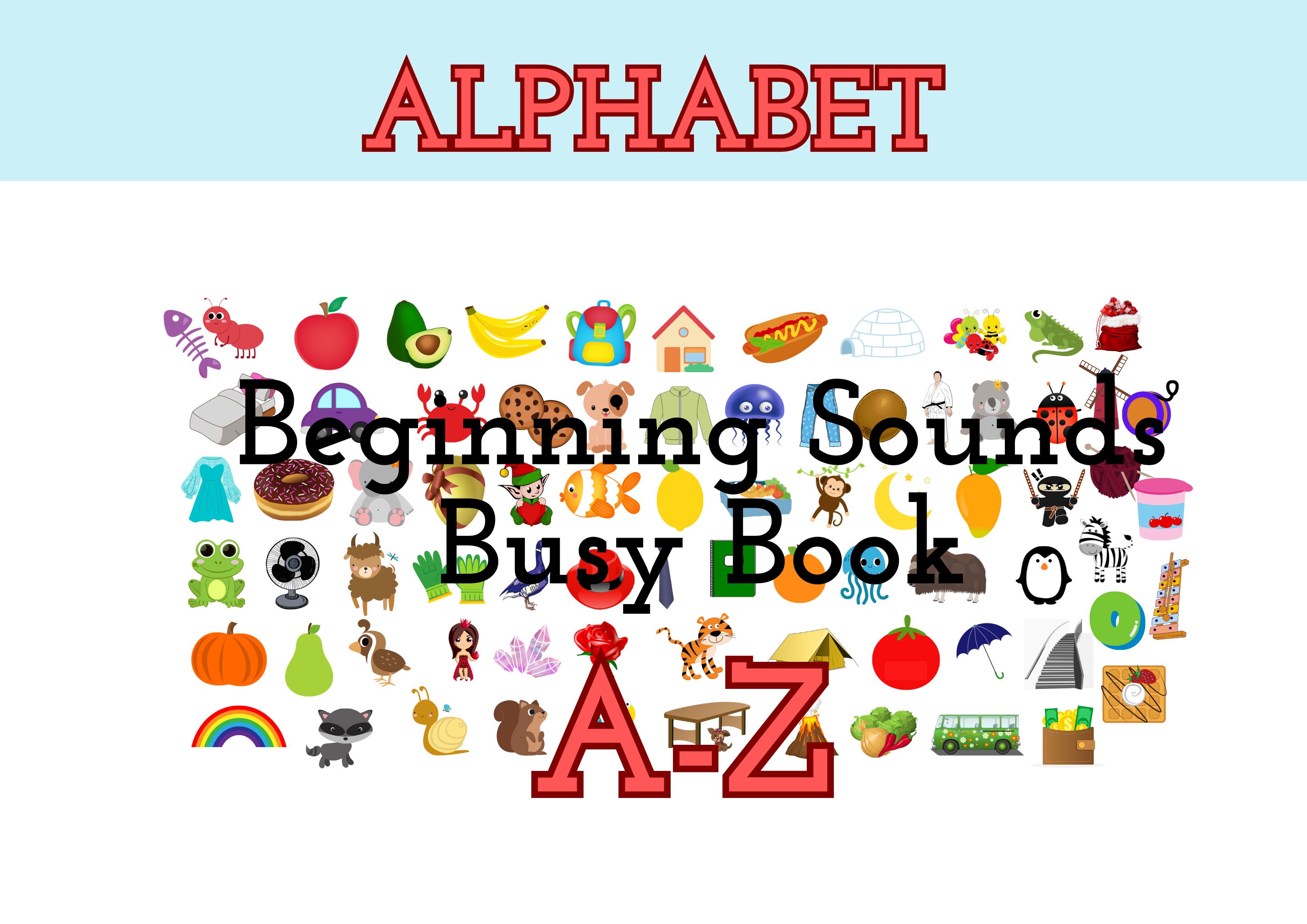 Beginning Sound Worksheet , Beginning Sounds Busy Book, Alphabet ...