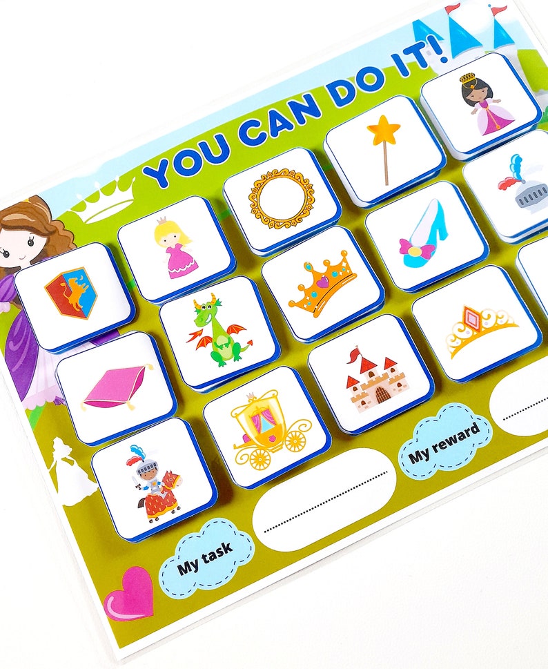 Princess Reward Chart Printable Behavior Chart - Etsy