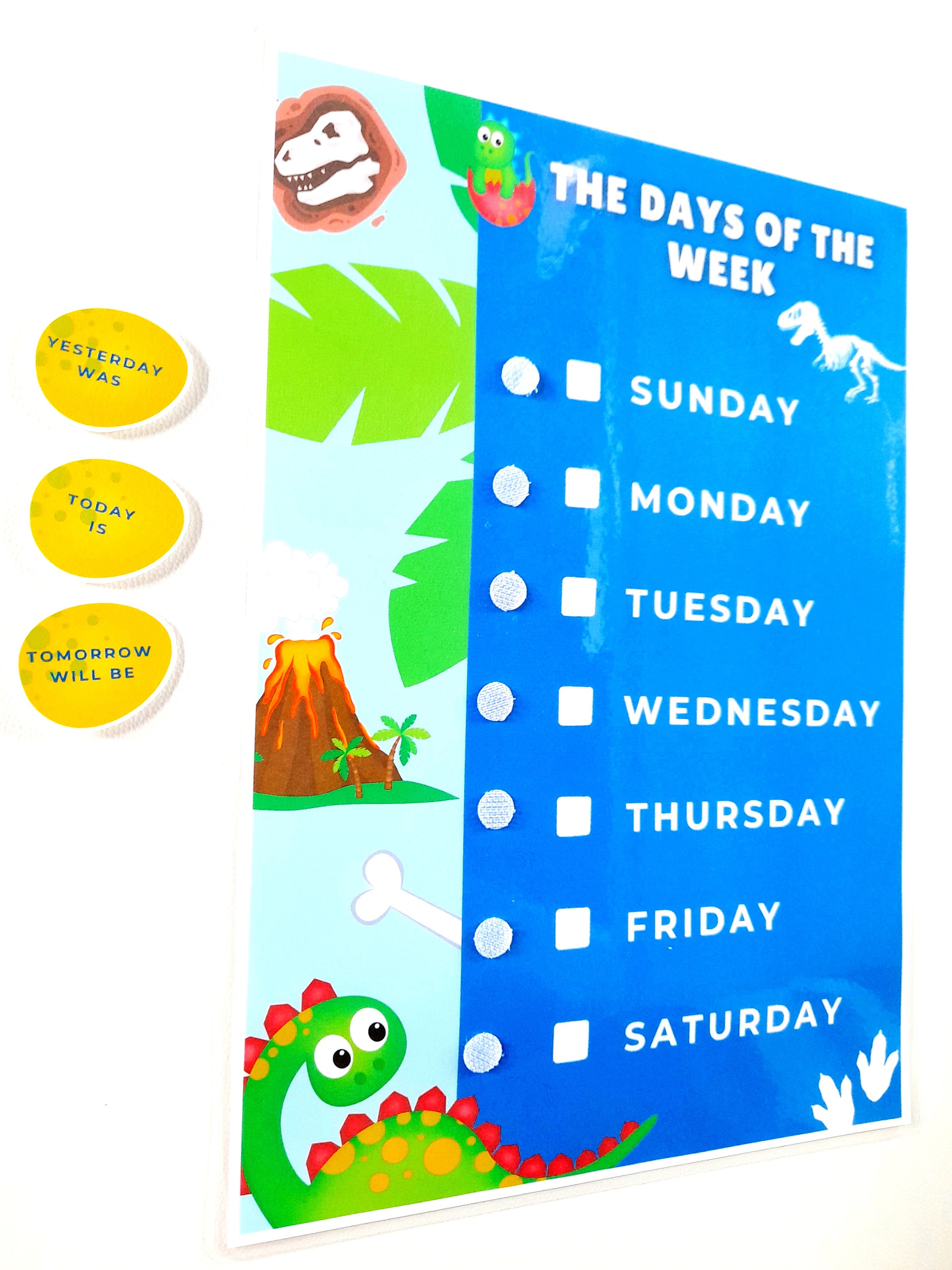 Calendar the Days of the Week, Dinosaur Calendar, Printable Home School ...