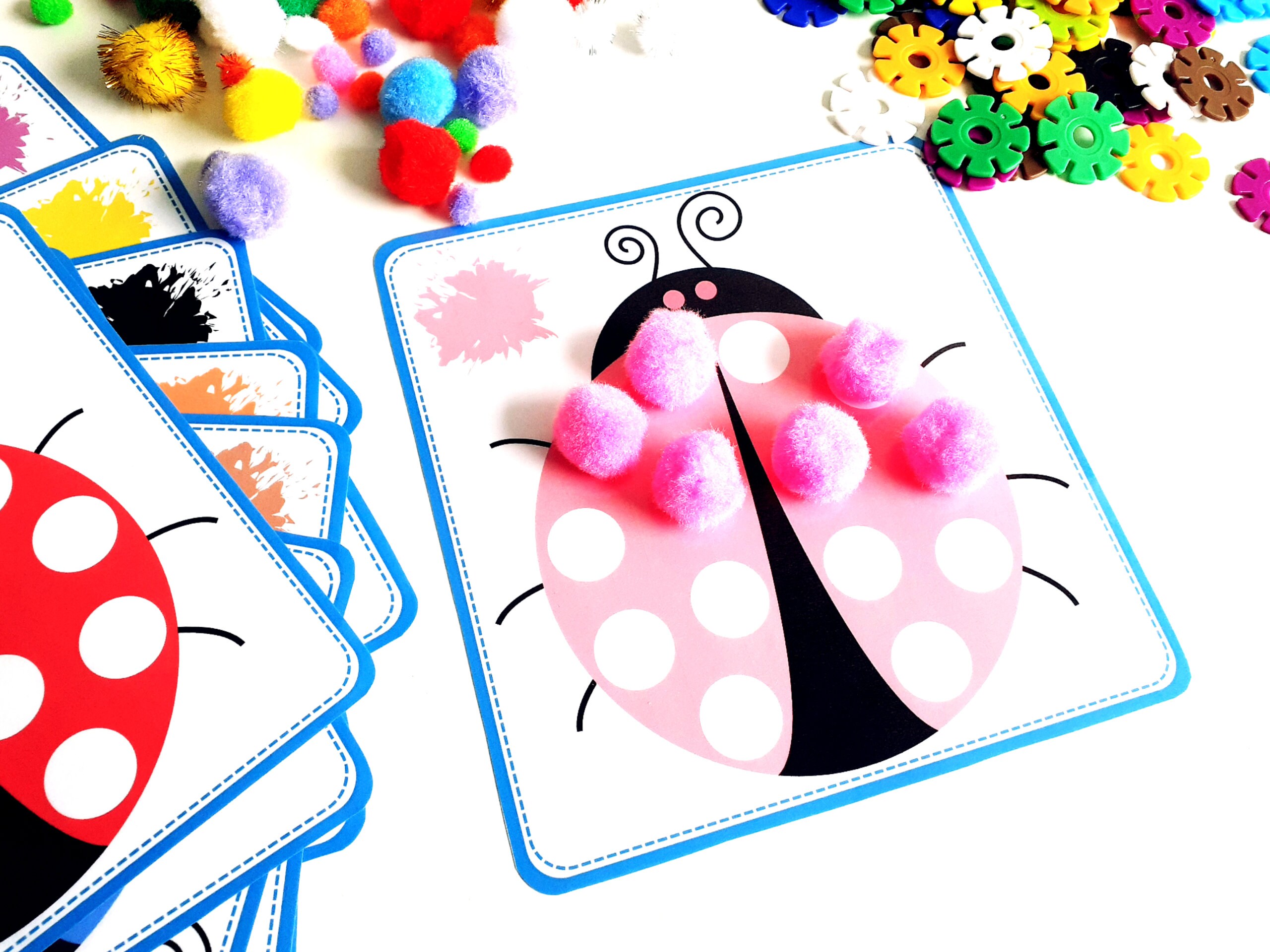 Ladybug Color Sorting Sorting Color Fine Motor Skills Home - Etsy