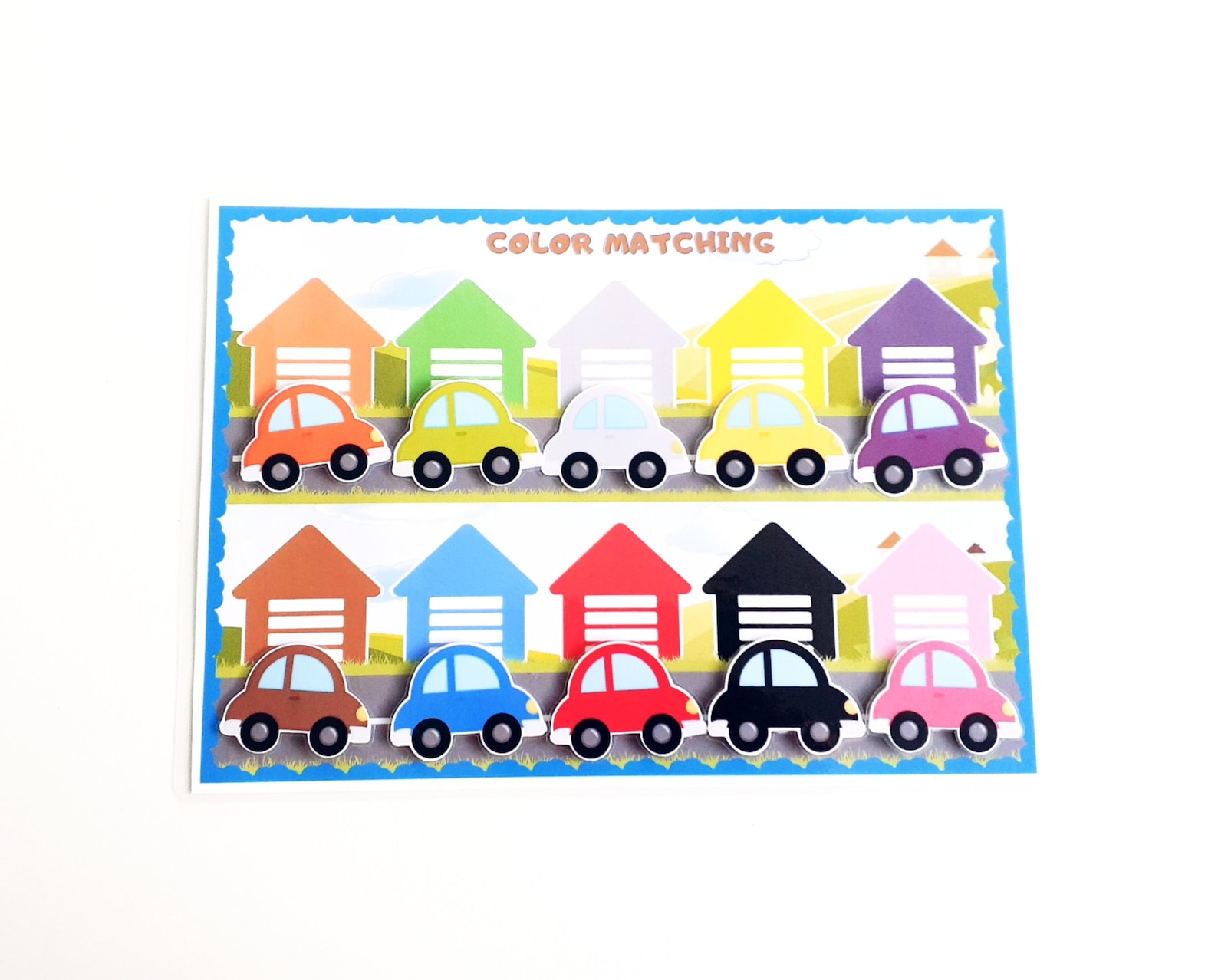 Color Sorting Matching Car Game Color Matching Activity - Etsy