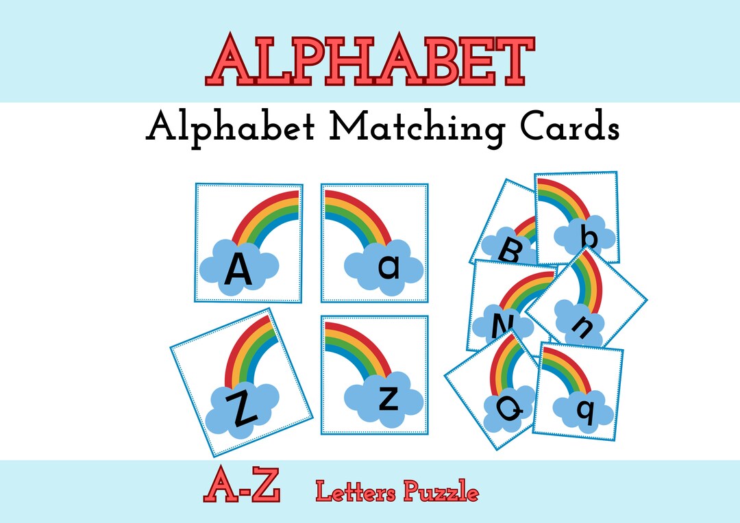 Alphabet Matching Cards, Alphabet Matching Game, Beginning Sounds ...