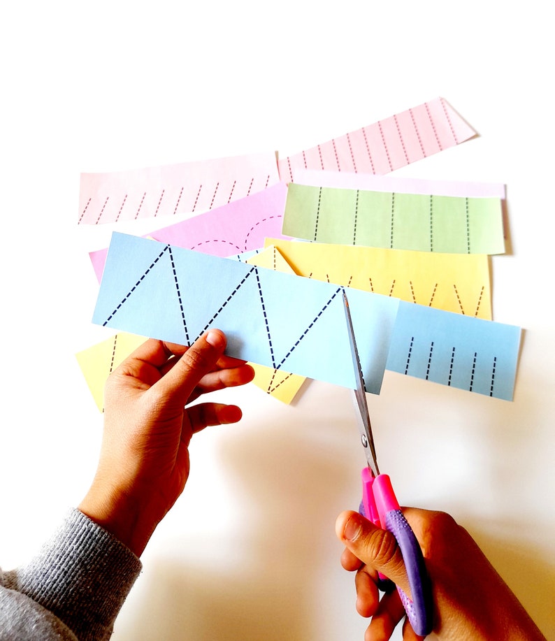 Scissor Skills Exercices, Printable Scissor Practice Sheets - Etsy