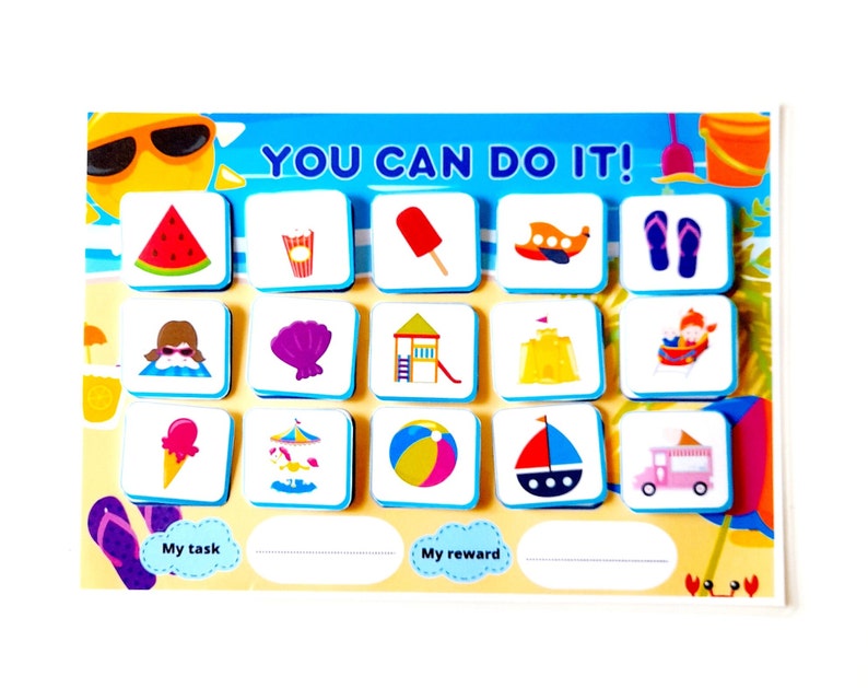 Summer Reward Chart Printable Behavior Chart Responsibility - Etsy