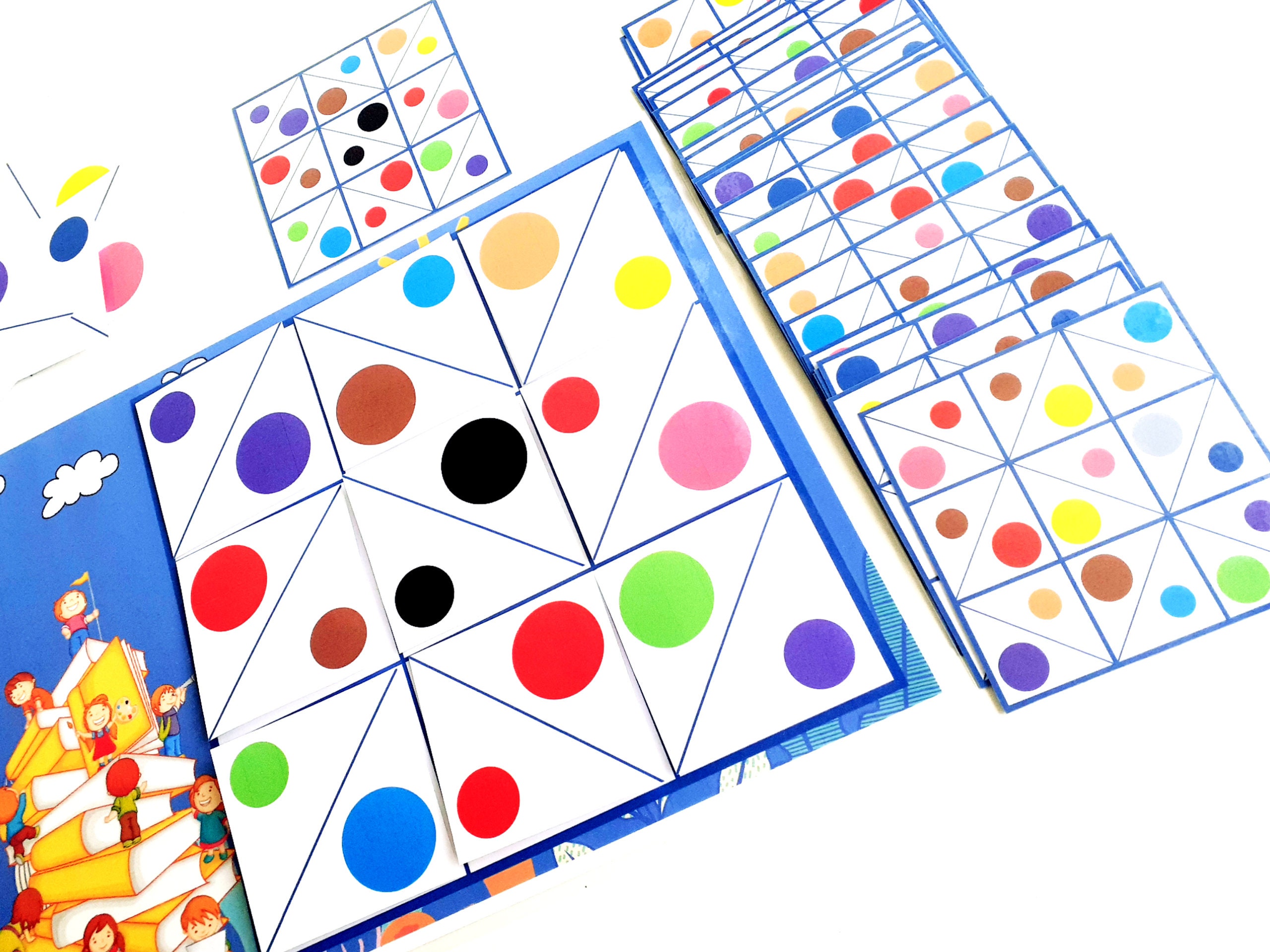 Color Pattern Activity, Pattern Strips, Color Matching Game, Preschool ...