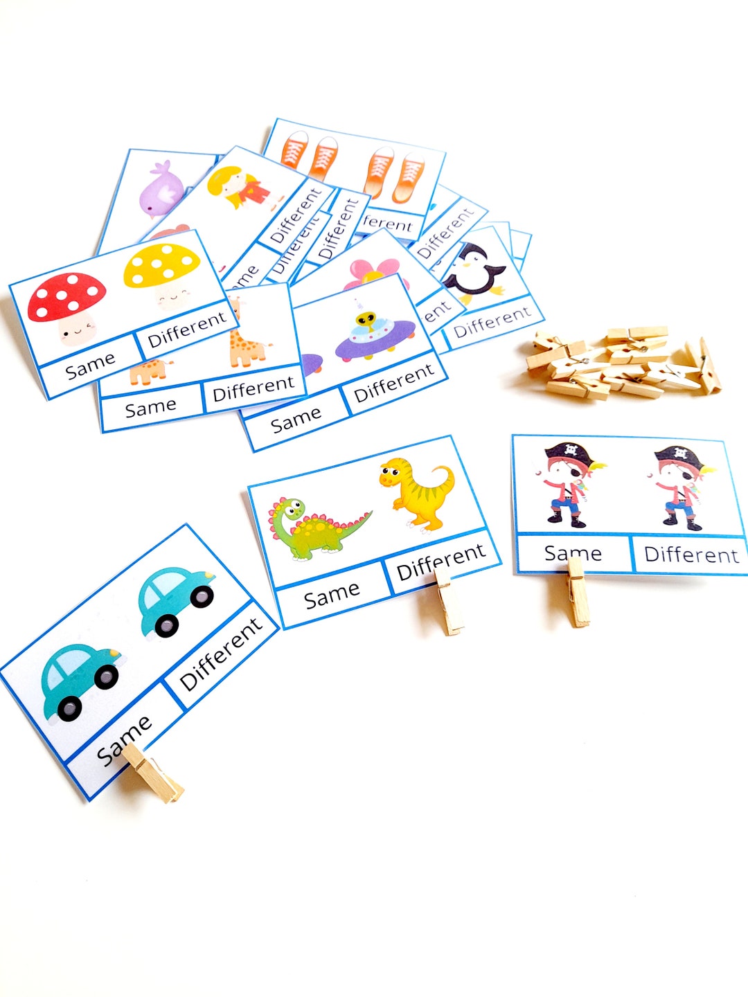 Printable Cards Same or Different Activity for Toddlers and ...