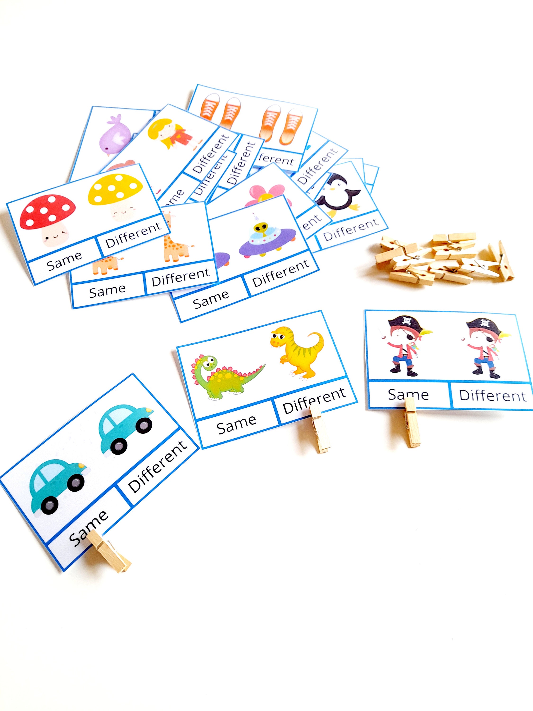 Printable Cards Same or Different Activity for Toddlers and ...