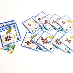 Counting Clips Cards, Counting Activity, Kindergarten Worksheets Math ...