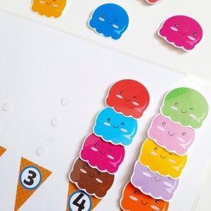 Ice Cream Counting Activity and Busy Book for Toddlers - Etsy