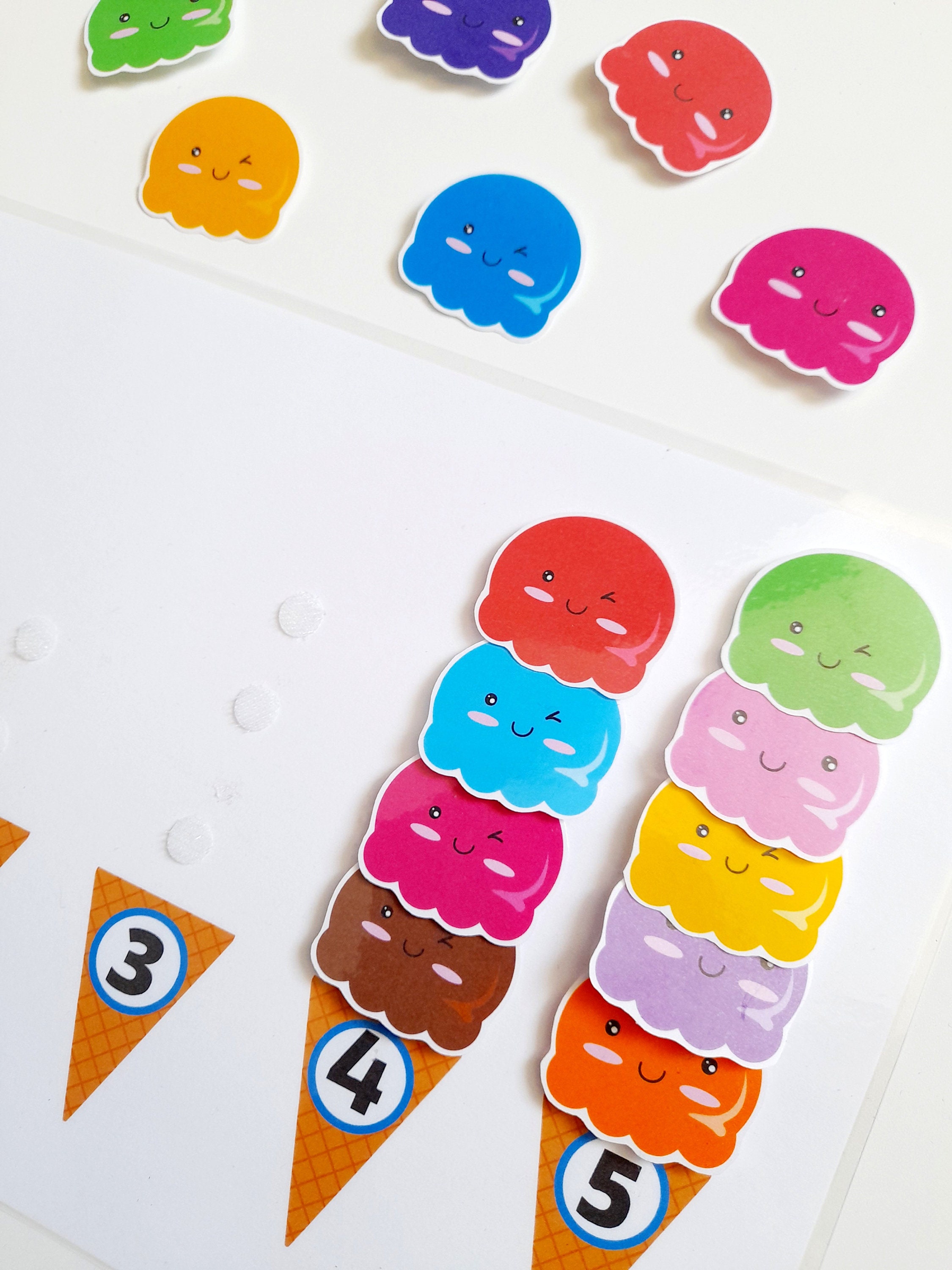 Ice Cream Counting Activity and Busy Book for Toddlers - Etsy