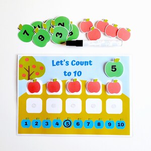 Apple Counting Activity Numbers 1 to 10 Count for Kids - Etsy