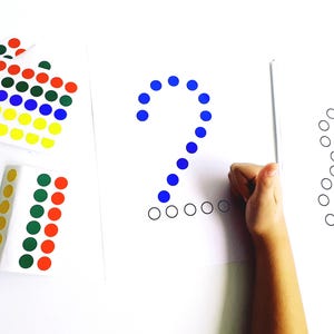 Number Dot Sticker Activity and Printable Learning Numbers. - Etsy