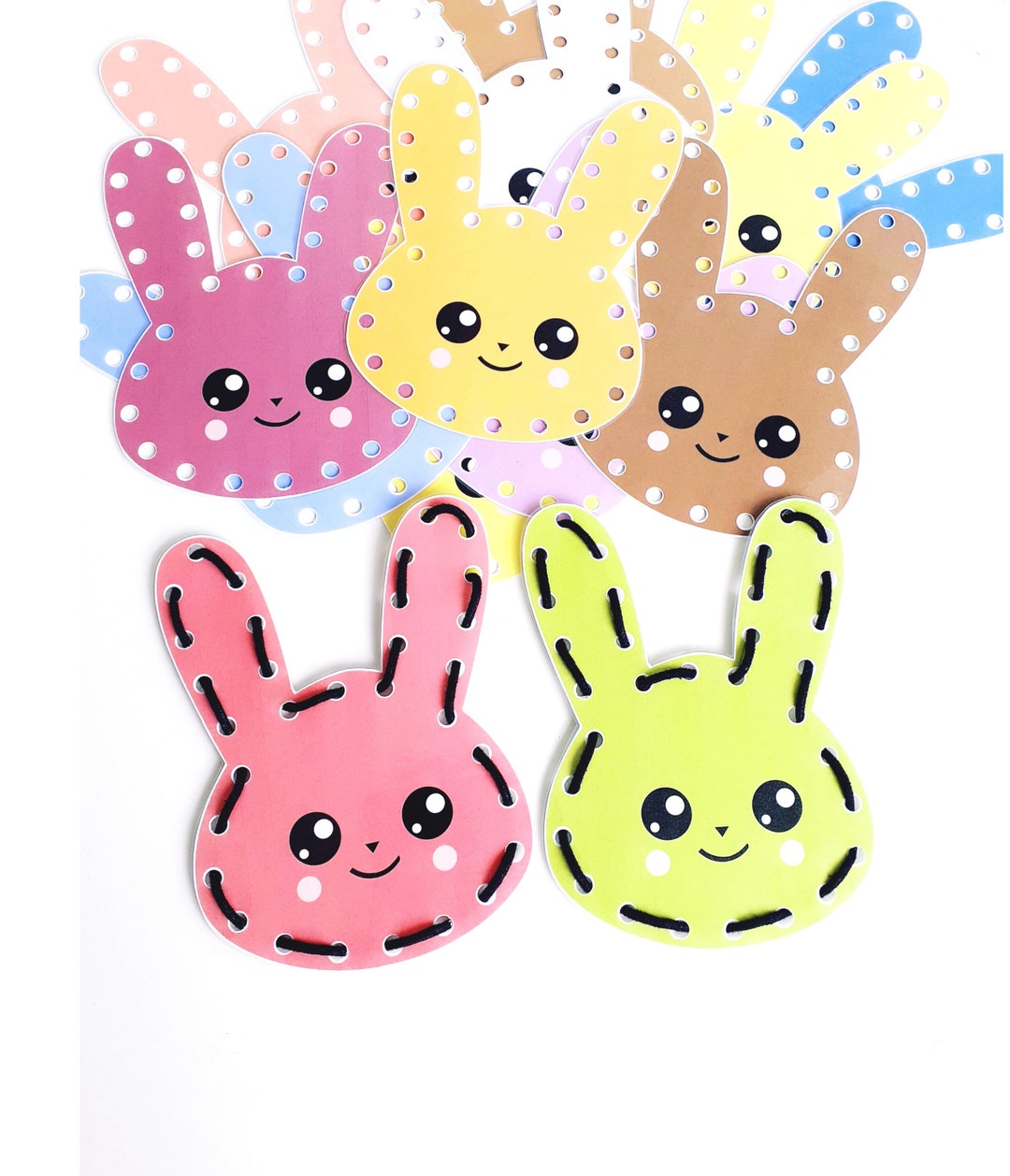 Lacing Cards, Toddler Lacing Practice, Preschool Fine Motor Skills ...