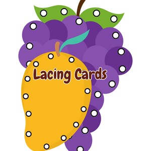 Fruits and Vegetables Lacing Activity, Toddler Lacing Practice ...