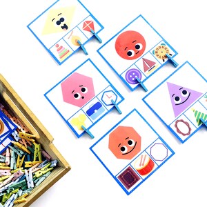 Shape Flash Cards, Shape Matching Worksheet, Shape Matching Game, Shape ...