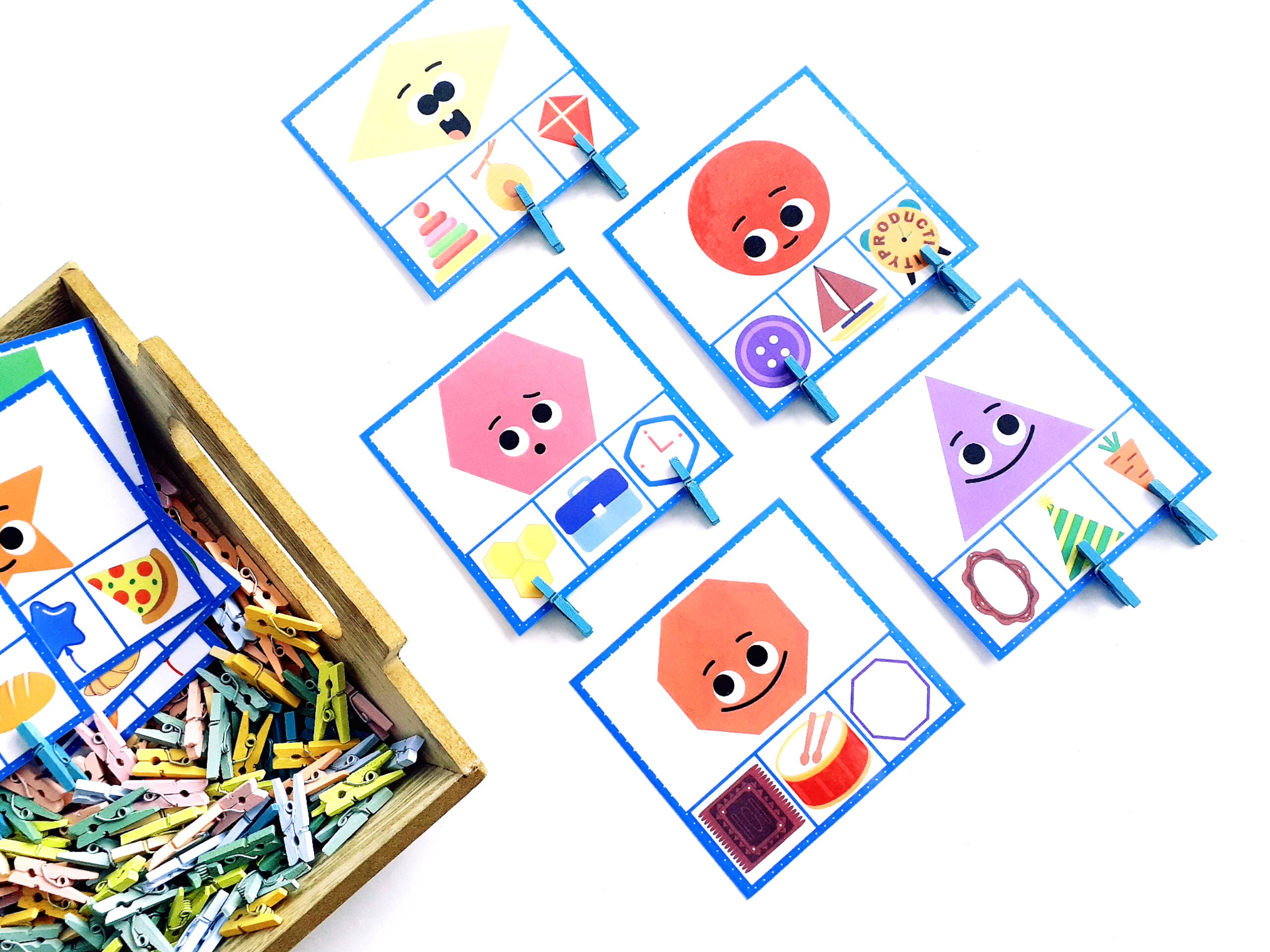 Shape Flash Cards, Shape Matching Worksheet, Shape Matching Game, Shape ...