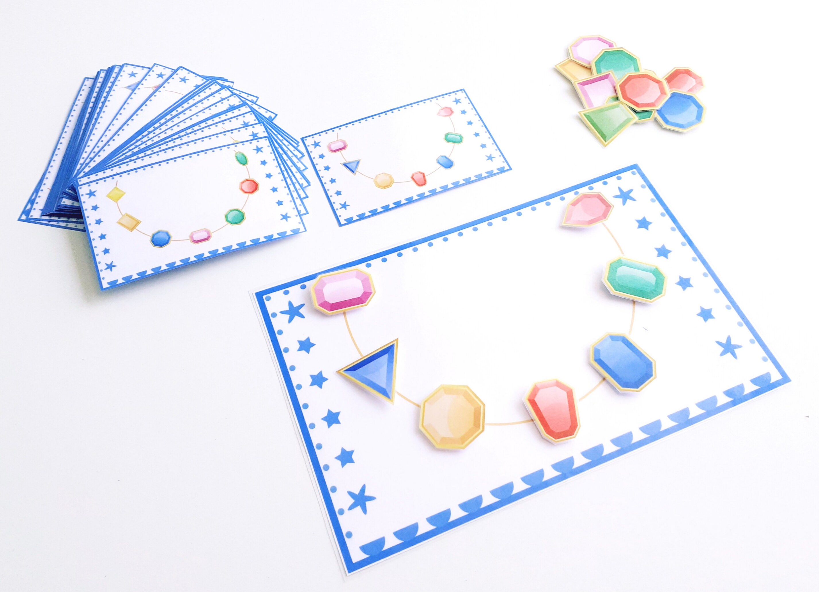 Printable Pattern Activity With Diamond, Shape Matching Activity - Etsy